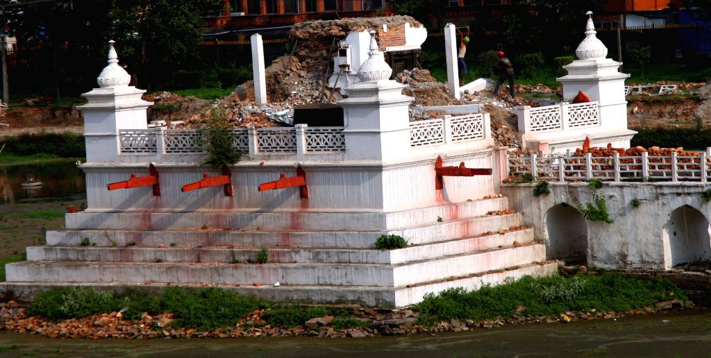 NEPAL-KATHMANDU-RANIPOKHARI-BALGOPAL TEMPLE-RECONSTRUCTION