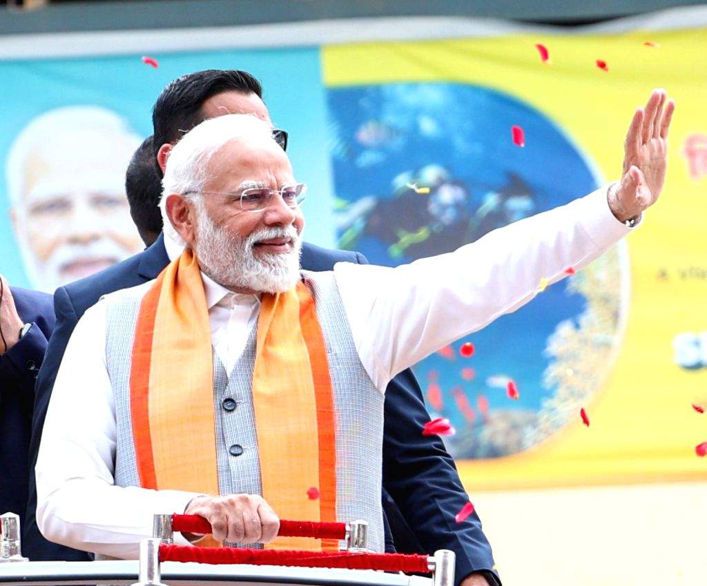 Prime Minister Narendra Modi during the inauguration and foundation ...
