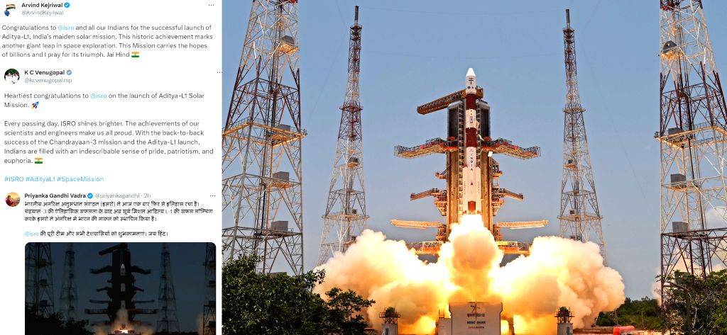 Kejriwal, Priyanka Gandhi congratulate ISRO for successful launch of ...