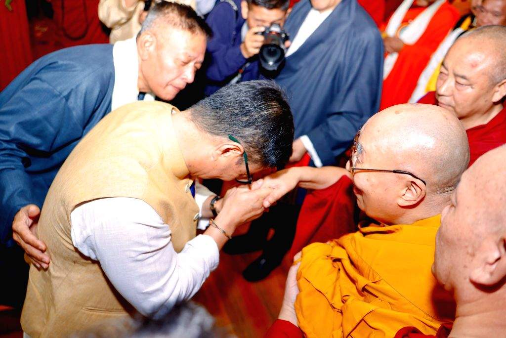 Kiren Rijiju attends the Long Life Offering Ceremony