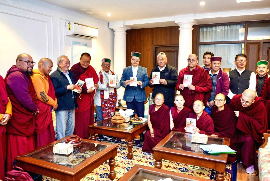 Kiren Rijiju Meets Buddhist Delegation from Himachal Pradesh