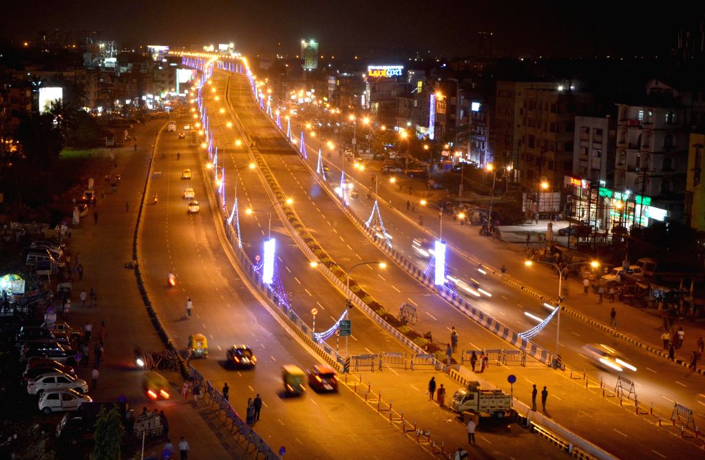 Newly constructed flyover on the VIP Road