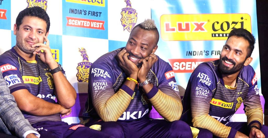 KKR players at a promotional programme