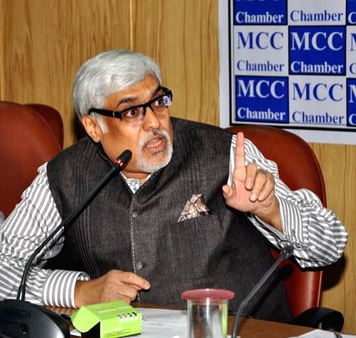 MCCI President Arun Kumar Saraf interacts with media