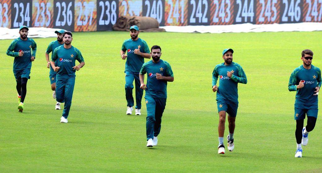 Kolkata : Pakistani players during a practice session