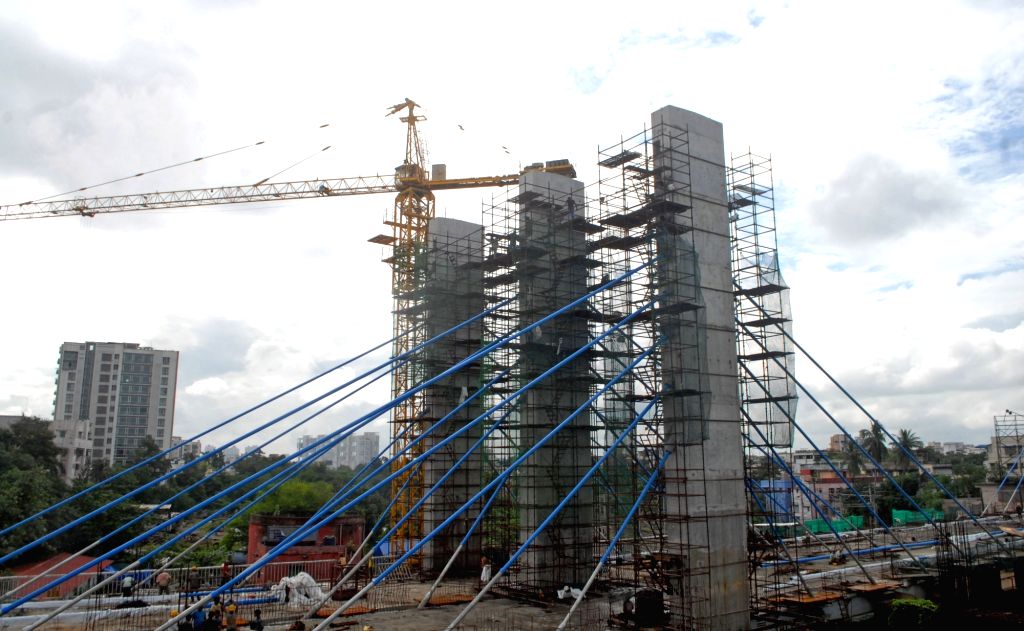 Under-construction Majerhat rail overbridge nearing completion