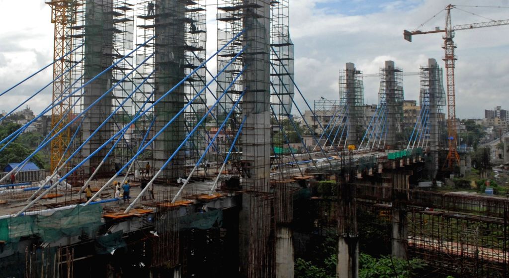 Under-construction Majerhat rail overbridge nearing completion