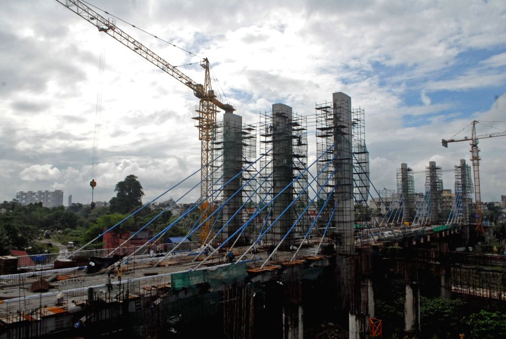 Under-construction Majerhat rail overbridge nearing completion