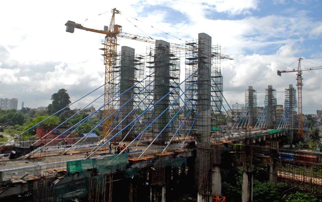Under-construction Majerhat rail overbridge nearing completion