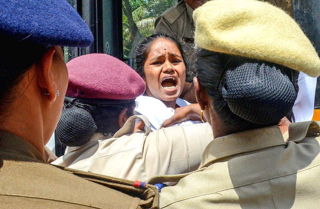 KRS Party Protest in Bengaluru