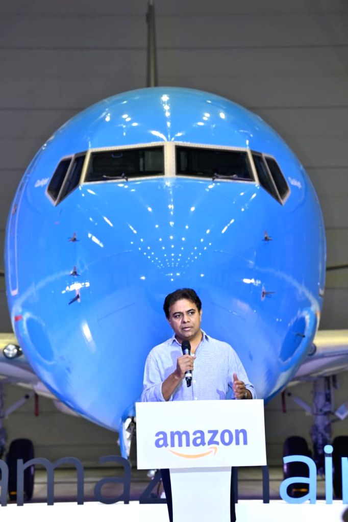 Free Photo :KTR launches Amazon Air in Hyderabad