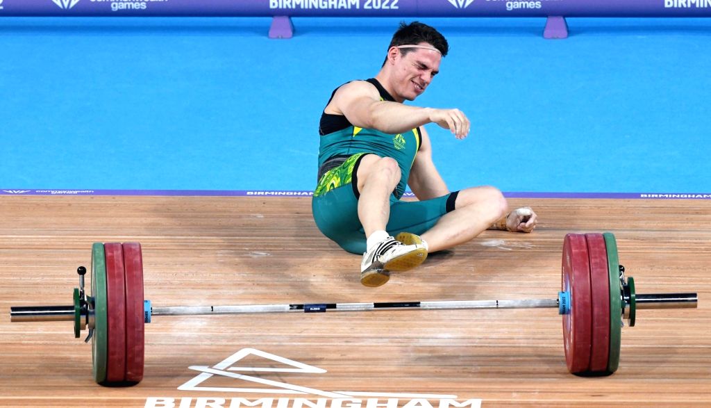 Kyle Bruce from Australia reacts after an unsuccessful attempt during ...