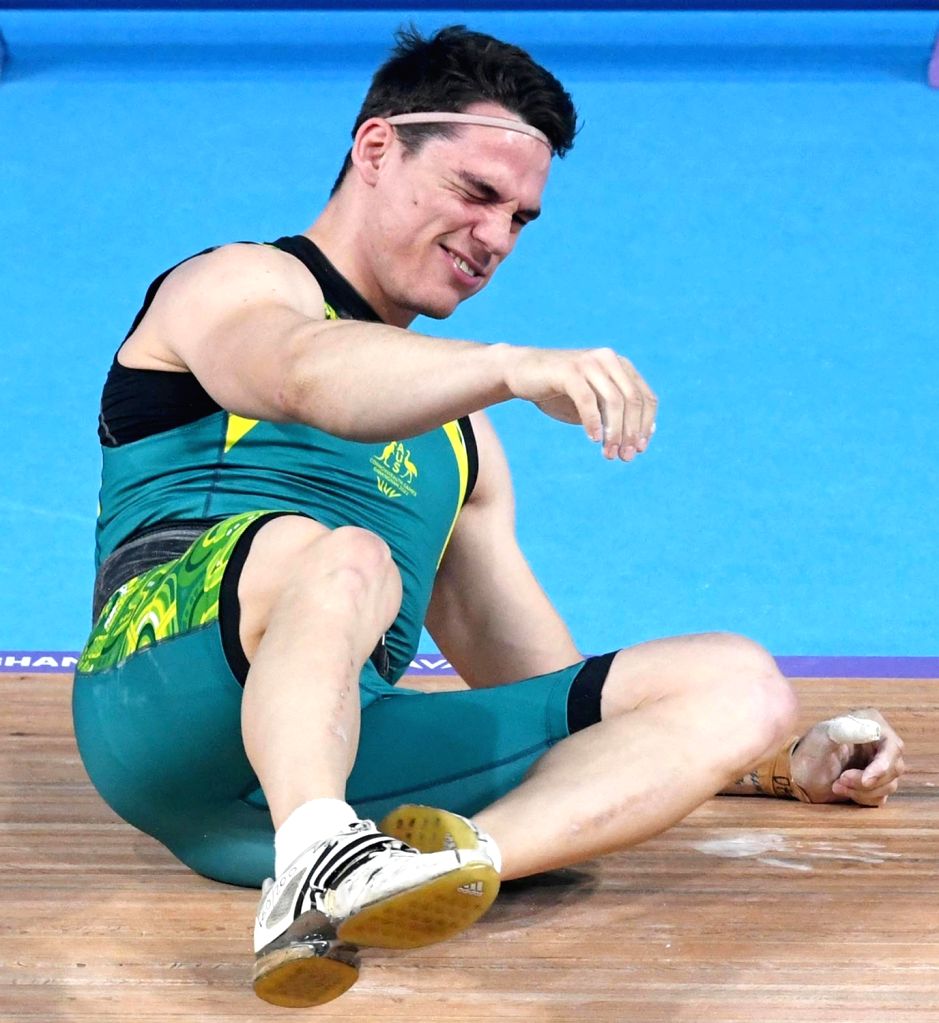 Kyle Bruce from Australia reacts after an unsuccessful attempt during ...