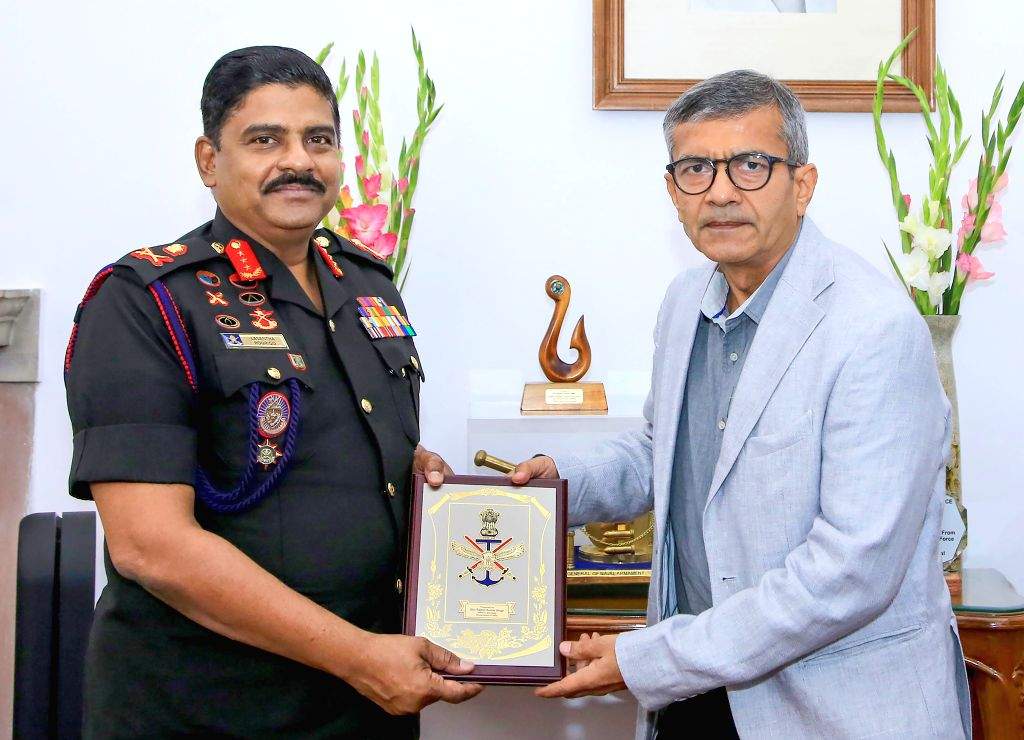 Lankan Army Commander Meets Defence Secretary Rajesh Kumar Singh