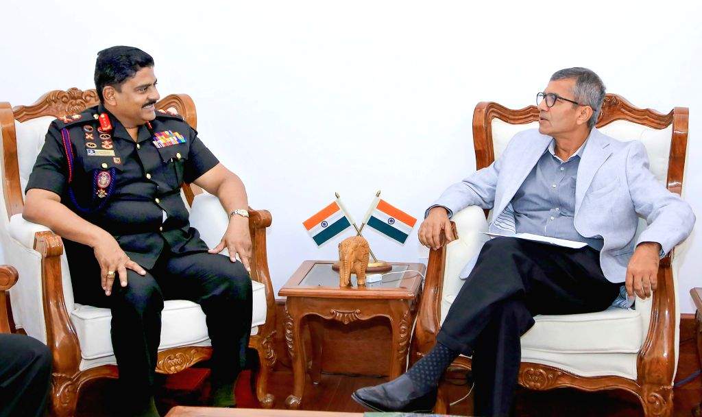 Lankan Army Commander Meets Defence Secretary Rajesh Kumar Singh
