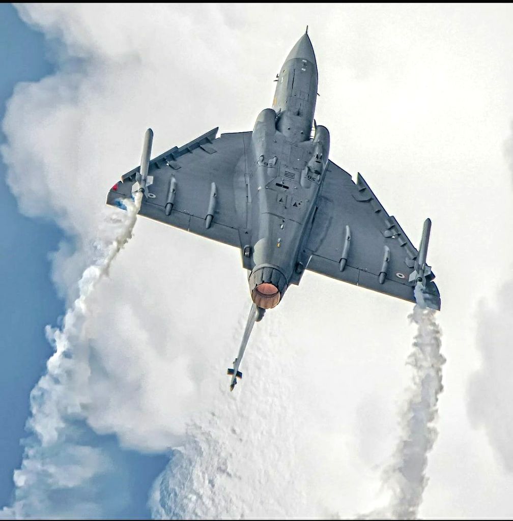LCA Tejas at the centre stage of 'India Pavilion' at Aero India 2023