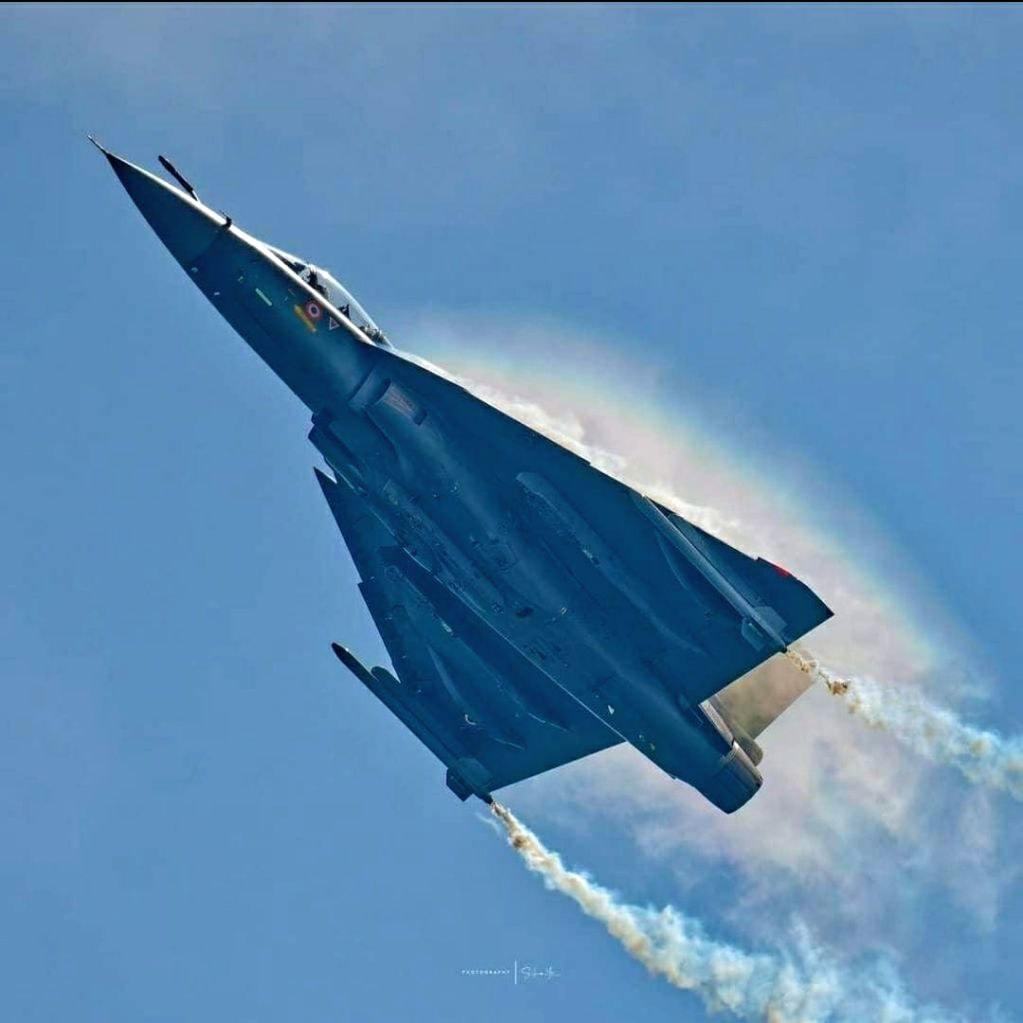LCA Tejas at the centre stage of 'India Pavilion' at Aero India 2023