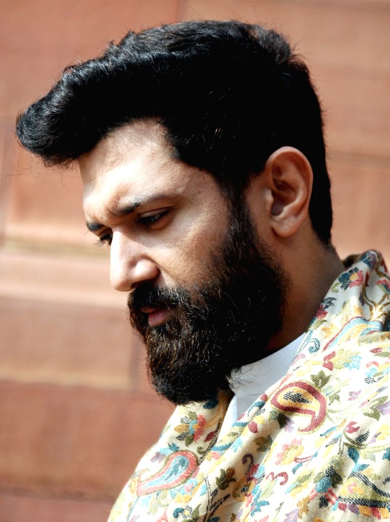 LJP MP Chirag Paswan at Parliament during the ongoing winter session