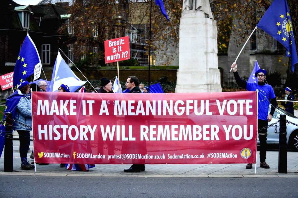 Britain London brexit protest