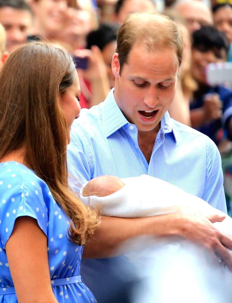Prince William and his wife Catherine meet the public