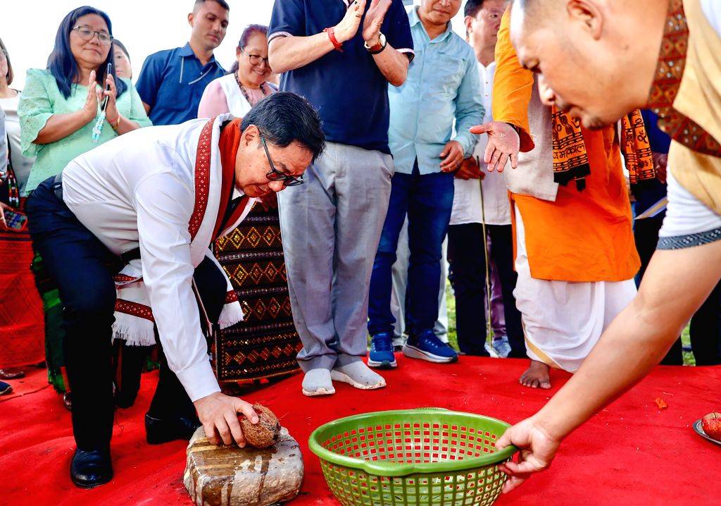Lower Subansiri: Kiren Rijiju Lays Foundation Stone of Sadbhavna Mandap