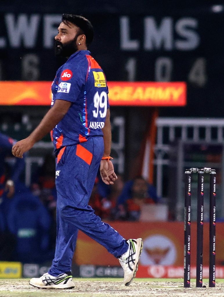 Lucknow : LSG bowler Amit Mishra during the IPL 2023 cricket match