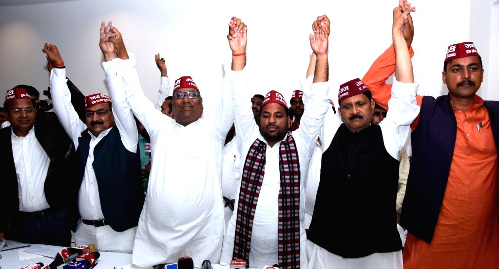 : Lucknow :Nishad party National President Sanjay Nishad with newly ...