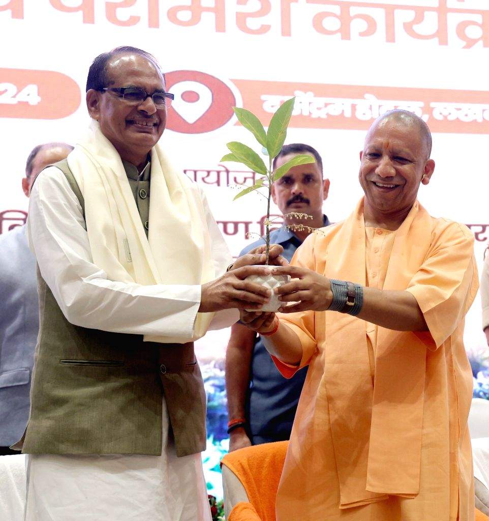 Lucknow : Uttar Pradesh Chief Minister Yogi Adityanath attends the ...
