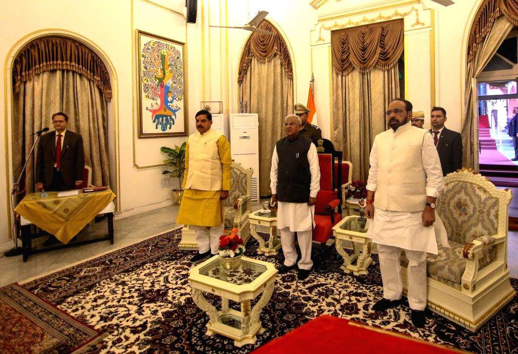 Madhya Pradesh Governor Mangubhai Patel administers oath to BJP leader ...