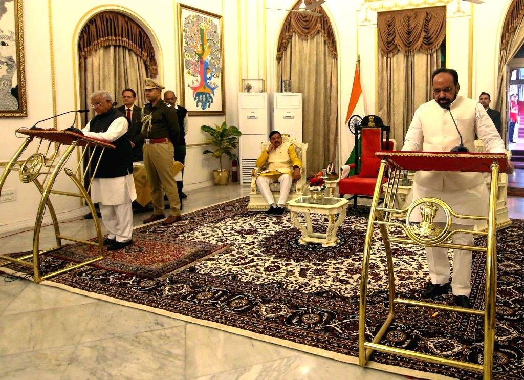 Madhya Pradesh Governor Mangubhai Patel administers oath to BJP leader ...