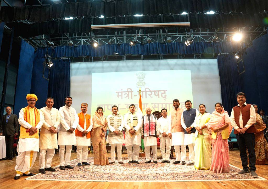 Madhya Pradesh Governor Mangubhai Patel and Chief Minister Mohan Yadav ...