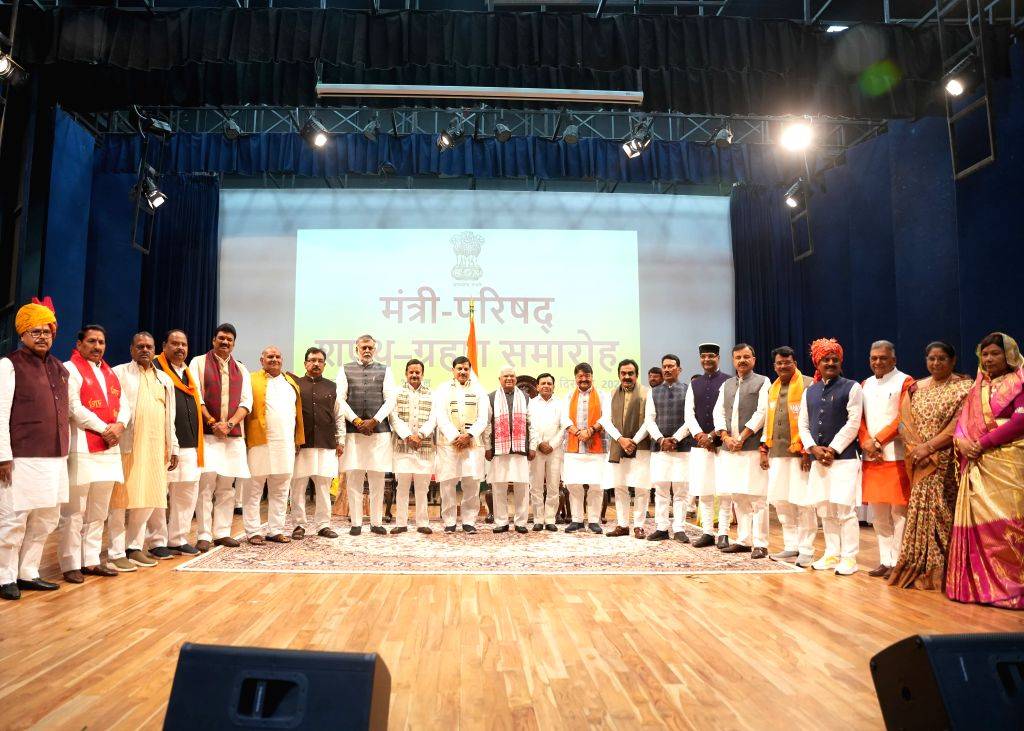 Madhya Pradesh Governor Mangubhai Patel and Chief Minister Mohan Yadav ...