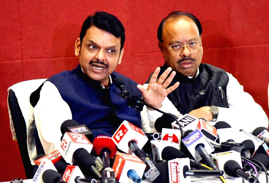 Maharashtra CM Devendra Fadnavis addresses a press conference