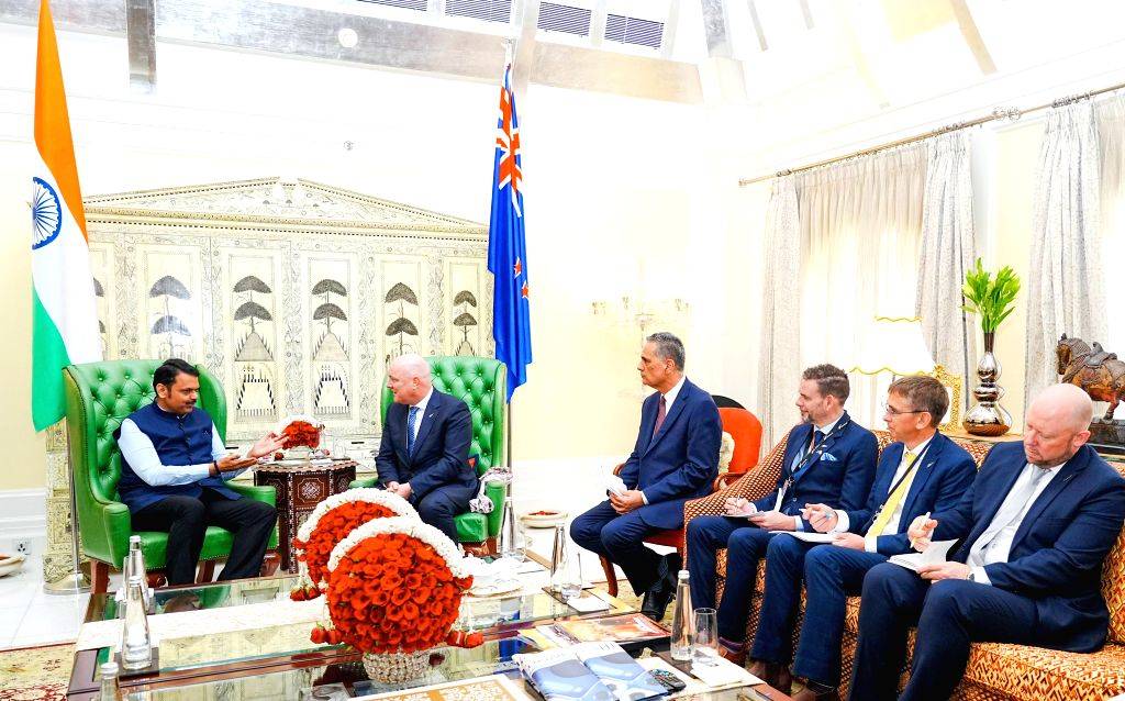 Maharashtra CM Devendra Fadnavis meets New Zealand PM Christopher Luxon