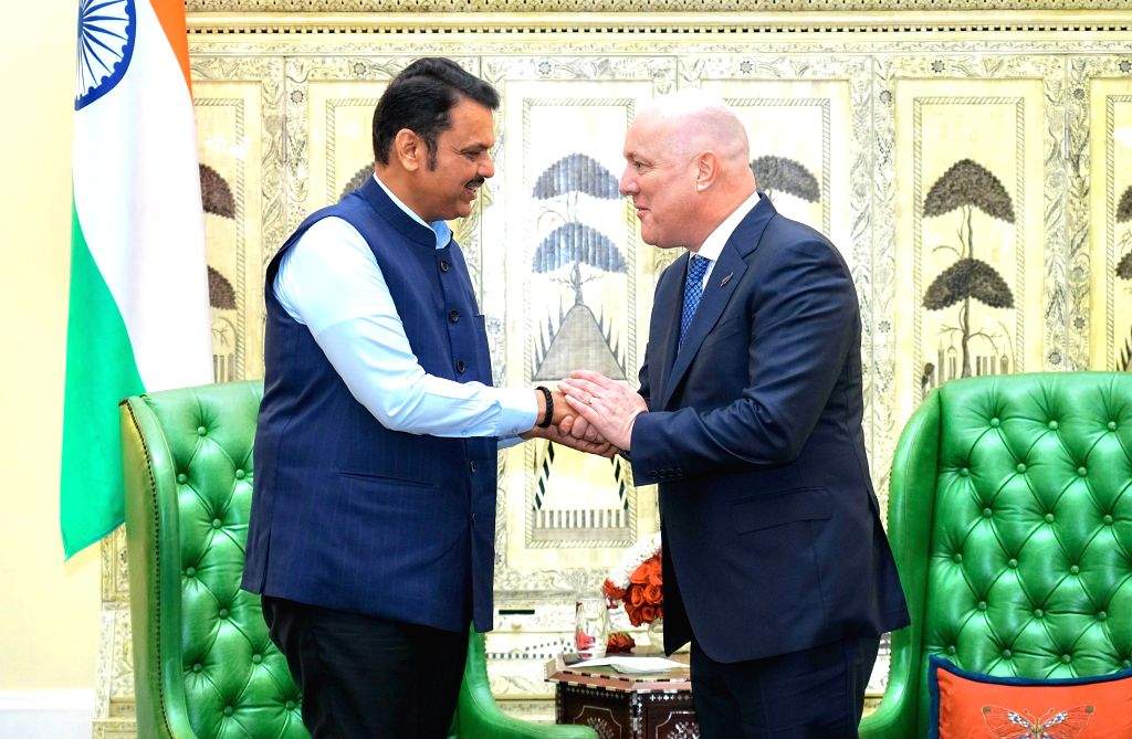 Maharashtra CM Devendra Fadnavis meets New Zealand PM Christopher Luxon