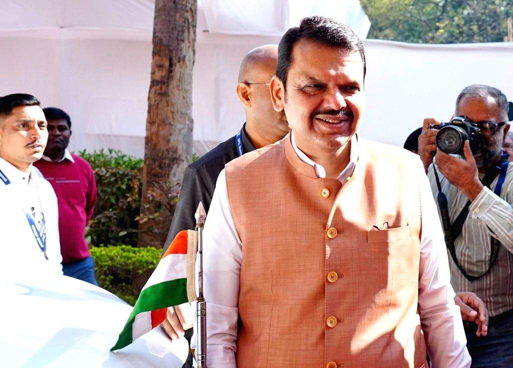 Maharashtra CM Devendra Fadnavis upon his arrival for the first day of ...