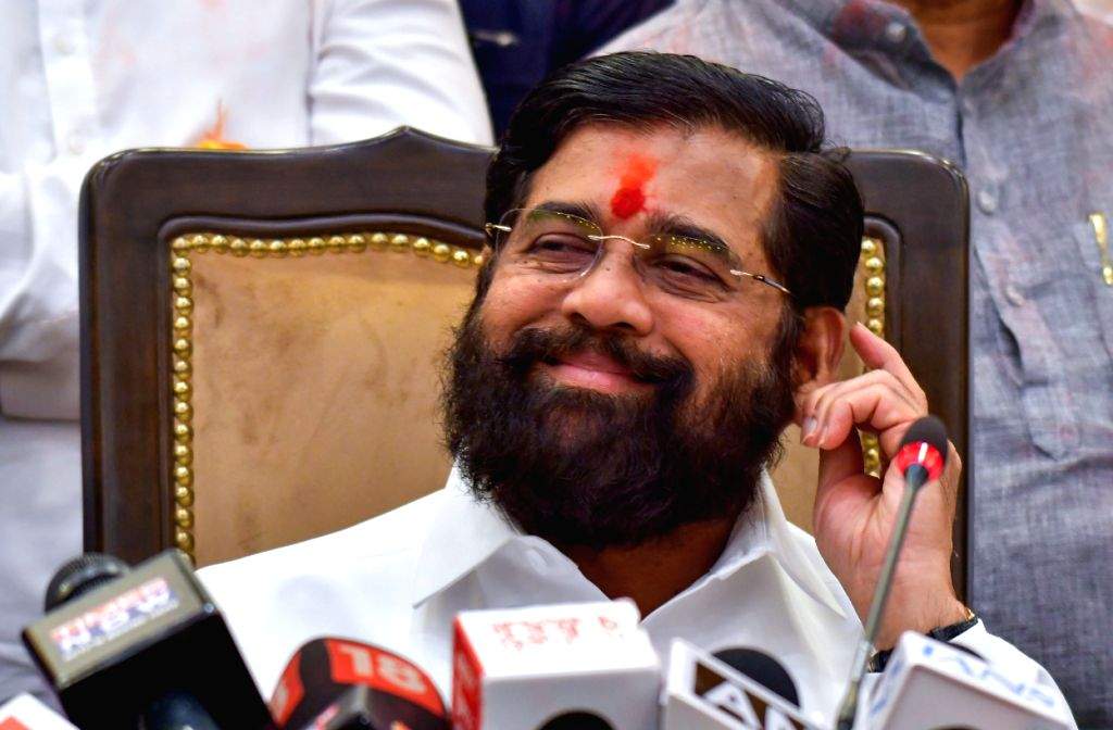 Maharashtra CM Eknath Shinde, along with Deputy CMs Devendra Fadnavis ...
