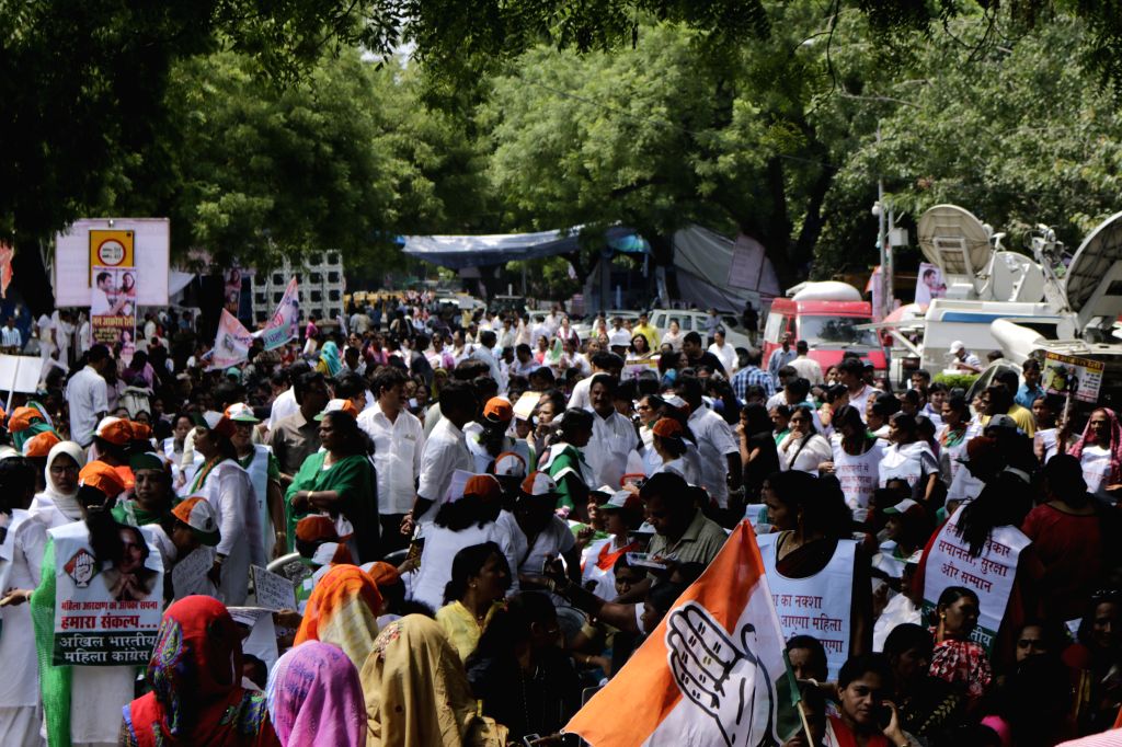 Mahila Congress demonstration against Modi government