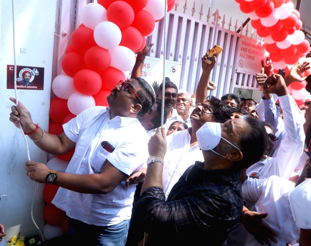 Makkal Neethi Maiam(MNM) party founder and President Kamal Haasan ...