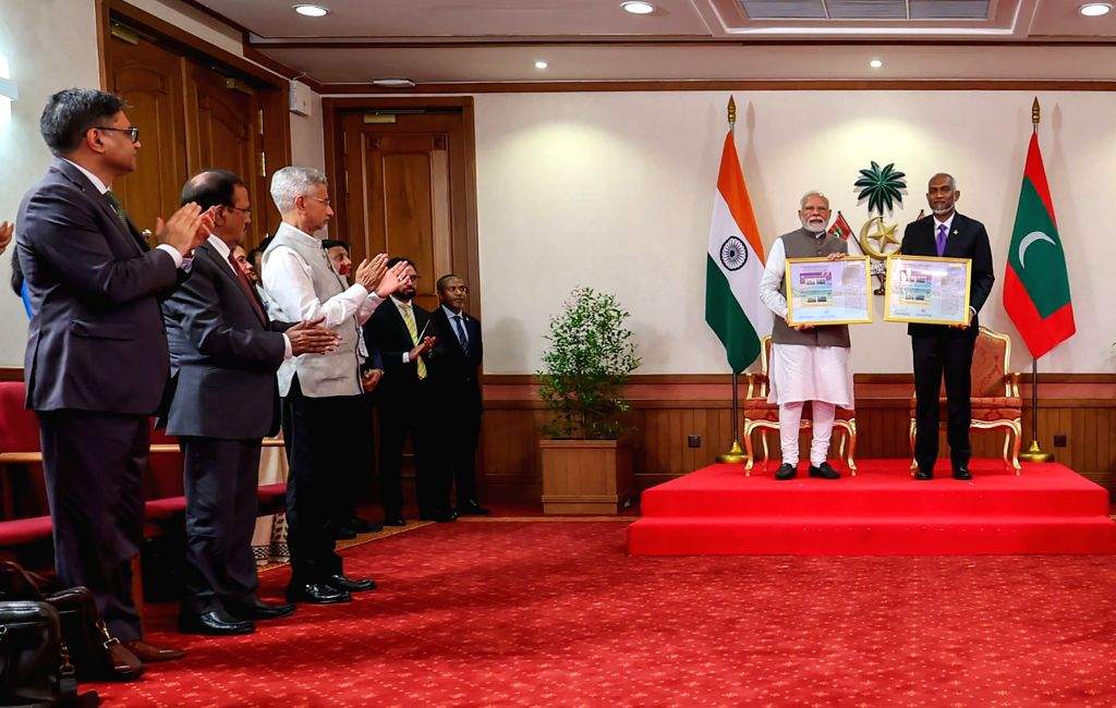 Malé: PM Modi and Muizzu Release Stamp to Mark India-Maldives Ties