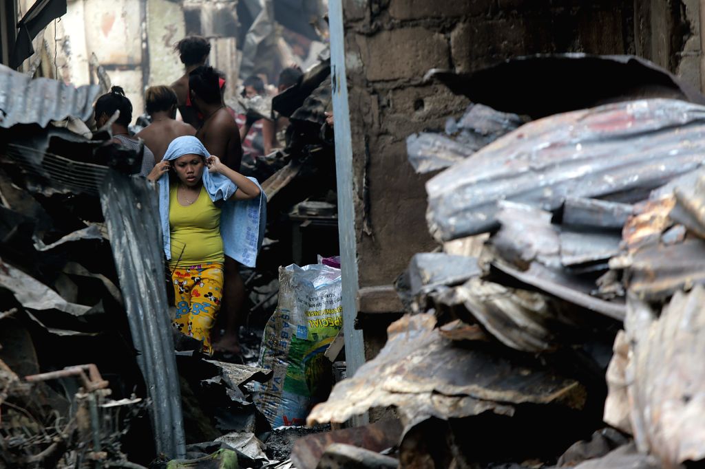 PHILIPPINES-MANILA-SLUM AREA FIRE-AFTERMATH