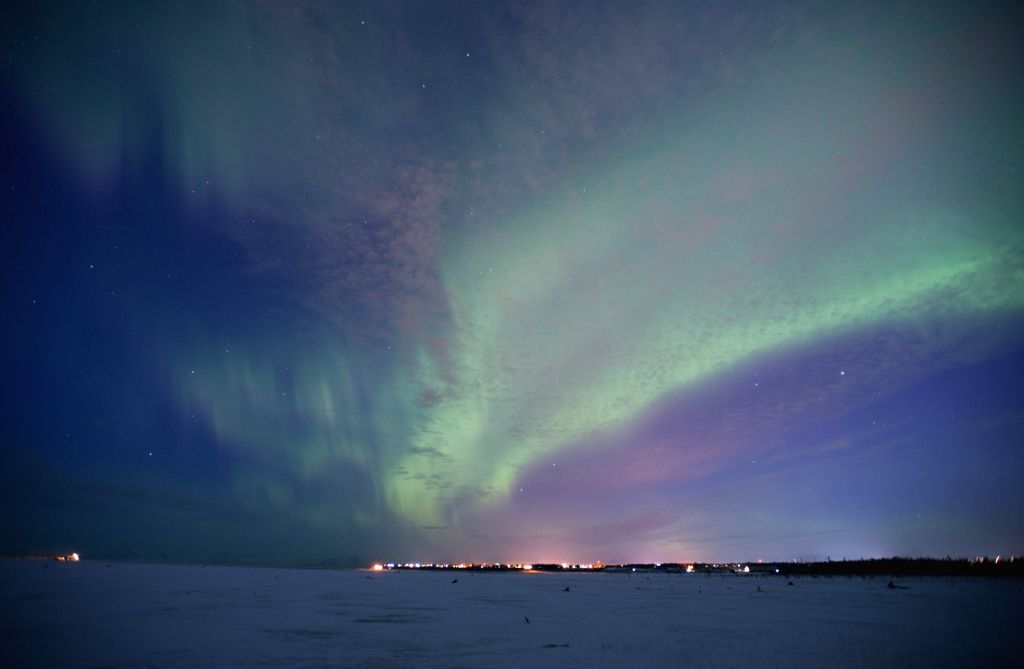 St. Patrick's Day Northern Lights Over Alaska