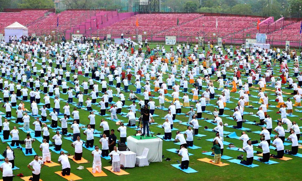 Mass Yoga Participation Marks Yoga Day in Jaipur