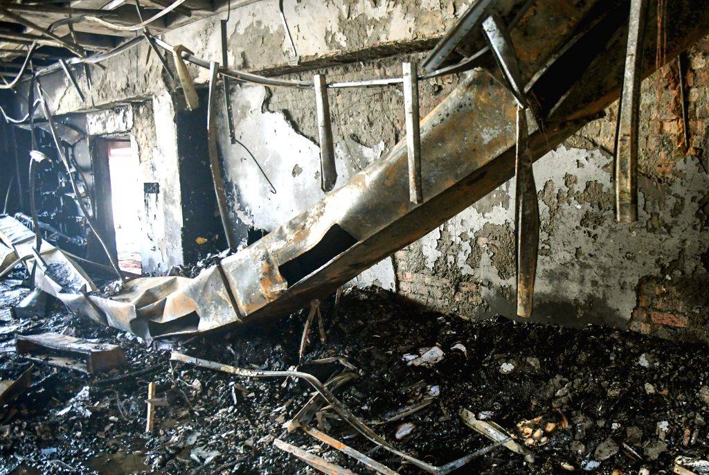Massive fire at Guru Gobind Singh College library