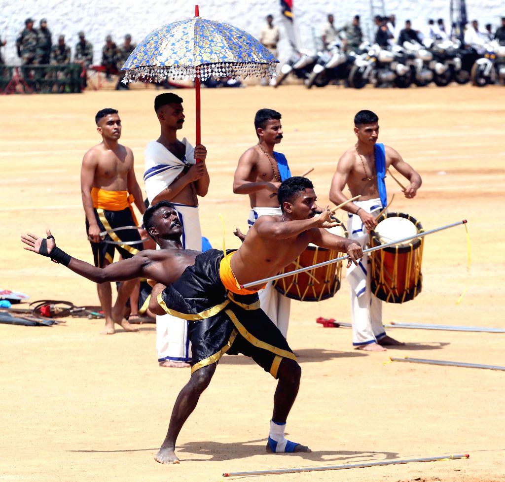 MEG team perform Kalaripayattu during Independence Day celebrations