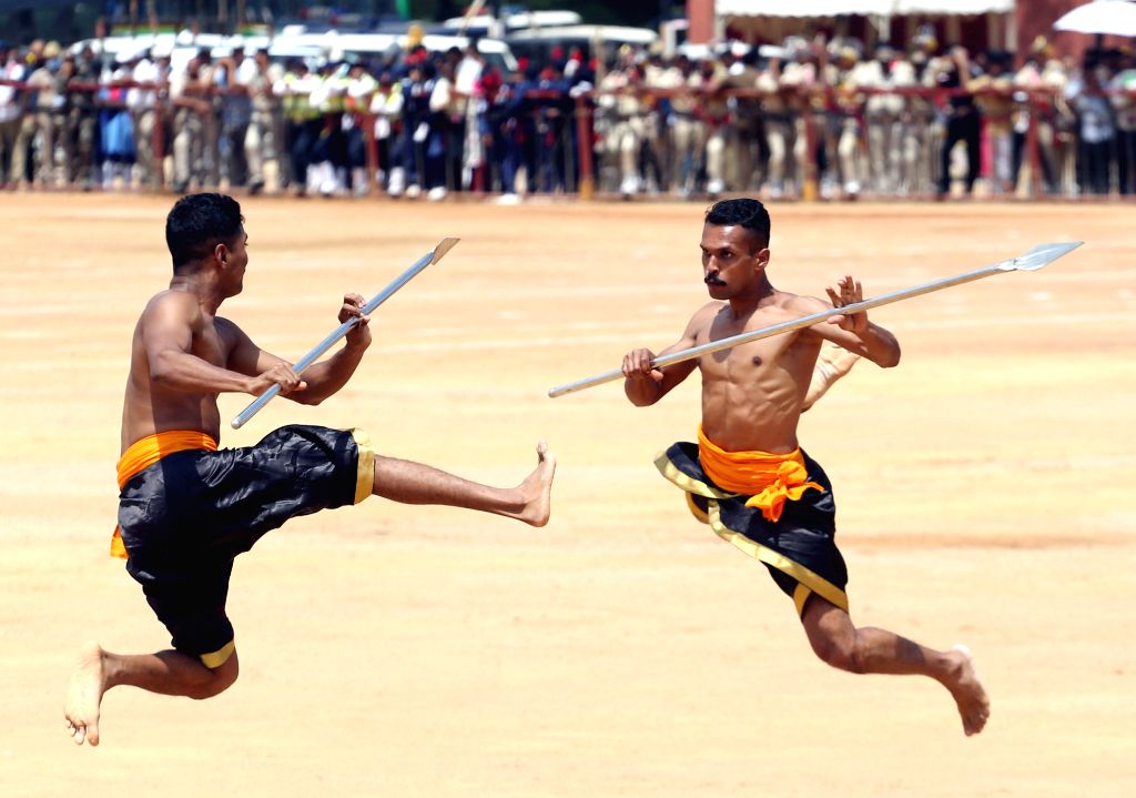 MEG team perform Kalaripayattu during Independence Day celebrations
