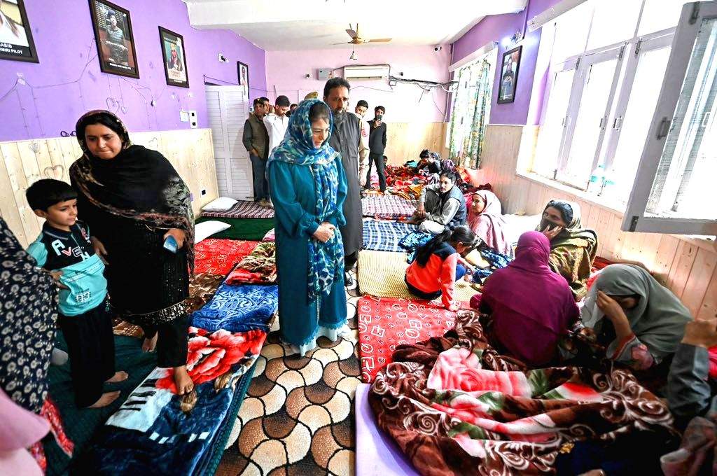 Mehbooba Mufti visits relief camps