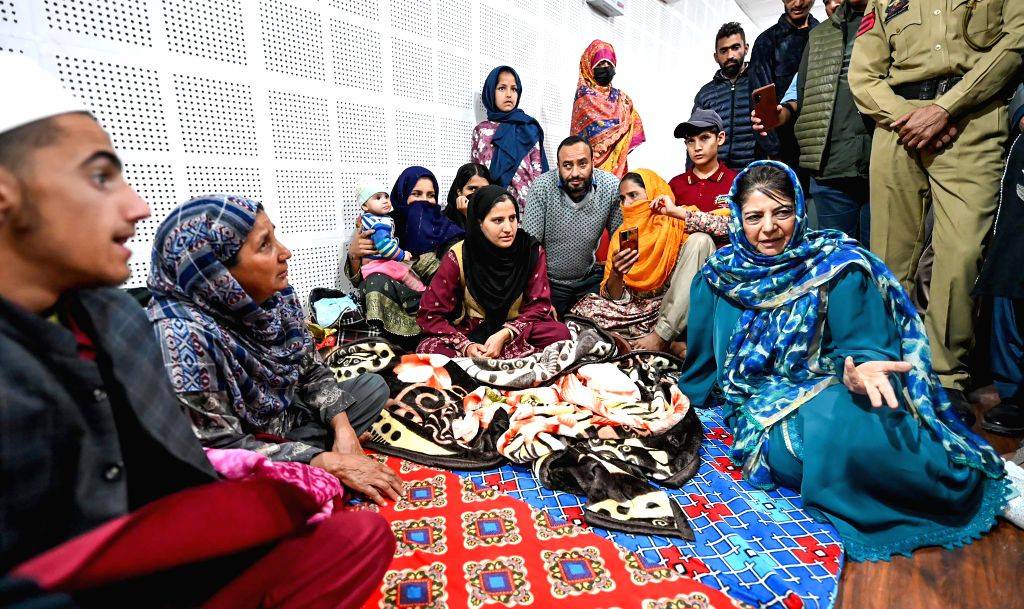 Mehbooba Mufti visits relief camps