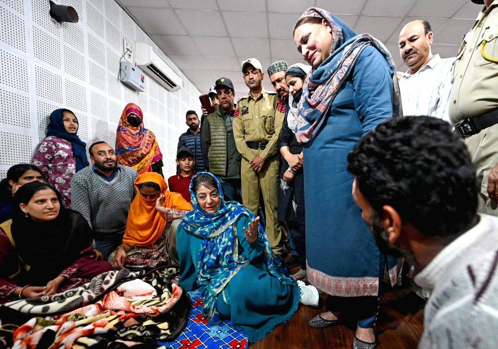 Mehbooba Mufti visits relief camps