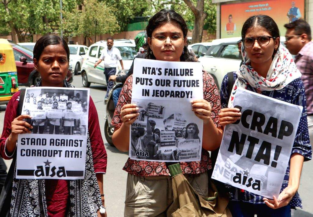 Members AISA (All India Students Association) protest against alleged ...